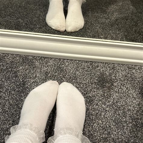 Frilly White Socks Worn To School Depop