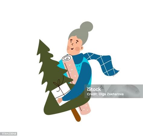 해피 홀리데이 그의 가족과 새해 트리를 위한 선물을 들고 있는 사람들 12월 31일에 대한 스톡 벡터 아트 및 기타 이미지 12월 31일 겨울 공휴일 Istock