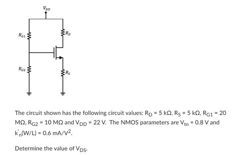 Solved The Circuit Shown Has The Following Circuit Values