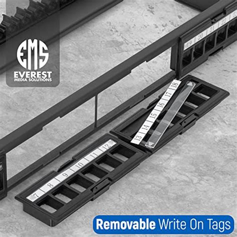 EMS EasyPATCH 1 Pack Blank 24 Port Keystone Patch Panel Snap In Design With Adjustable