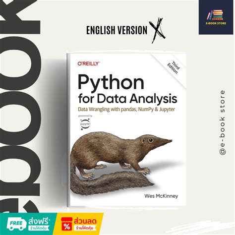 หนังสือเวอร์ชัน Ƥ∂f ภาษาอังกฤษ Python For Data Analysis Data Wrangling With Pandas Shopee