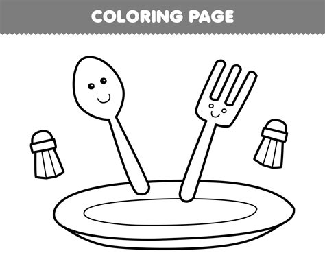 Plate Coloring Page