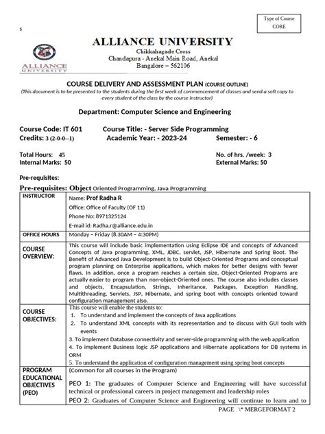 It601 Server Side Programming Pdf Engineering Xml