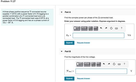Solved Problem 11 27 A Three Phase Positive Sequence