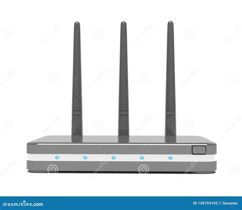 Wifi Router Wireless Device With Three Antennas 3d Rendering Illustration Stock Illustration