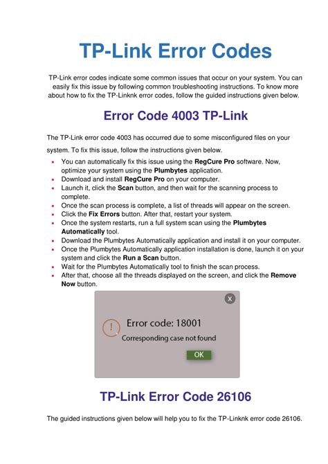 PPT Simple Steps To Troubleshoot TP Link Error Codes PowerPoint Presentation ID