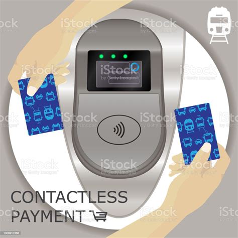 공항 지하철 지하철 티켓 무선 결제 단말기입니다 Rfid입니다 손 들고 전송 지불 게이트 카드입니다 비접촉 식 감지기에 대한 스톡 벡터 아트 및 기타 이미지 Istock