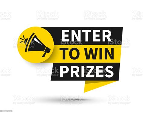 메가폰과 기호 텍스트와 음성 거품은 상을 이기기 위해 입력합니다 벡터 일러스트레이션 증정품에 대한 스톡 벡터 아트 및 기타 이미지 증정품 래플 벡터 Istock