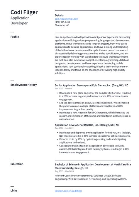 Microsoft Application Developer Resume Examples Resumecat