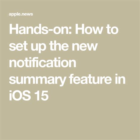 Hands On How To Set Up The New Notification Summary Feature In Ios To Mac Setup