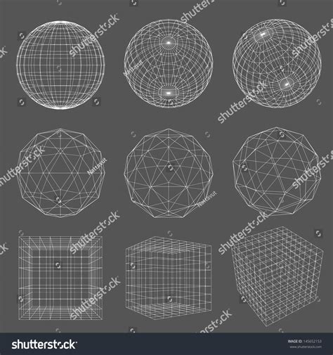 Geometry Wireframe Stock Vector 145652153 Shutterstock