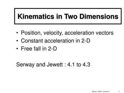 PPT Kinematics In Two Dimensions PowerPoint Presentation Free Download ID
