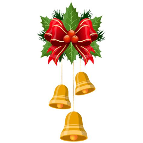Christmas Bells Decoration With Ribbon Vector Clipart Christmas