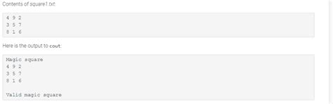 Solved Part 2 You Will Determine If A Magic Square Is Valid
