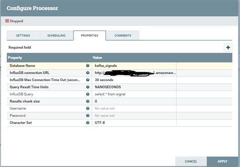 Influxdb Executeinfluxdbquery Processor Throwing Null Pointer