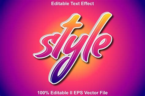 Premium Vector Style Text Effect 3d Emboss Modern Style