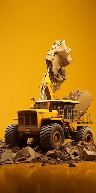 Premium Photo Yellow Mining And Quarrying Isolated Background