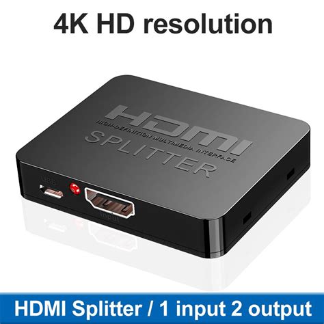 Mini Hdmi 1 Input 2 Output Splitter Hdmi Splitter Grandado