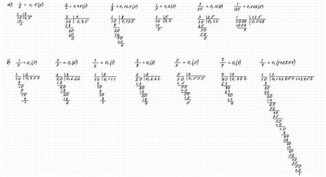 Представьте каждую обыкновенную дробь в виде периодической дроби а 1 2 3 4 1 8 1 5 3 25