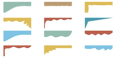 Geometric Website Border And Separator Headers Organic Web Page Divider Shapes For Web Page