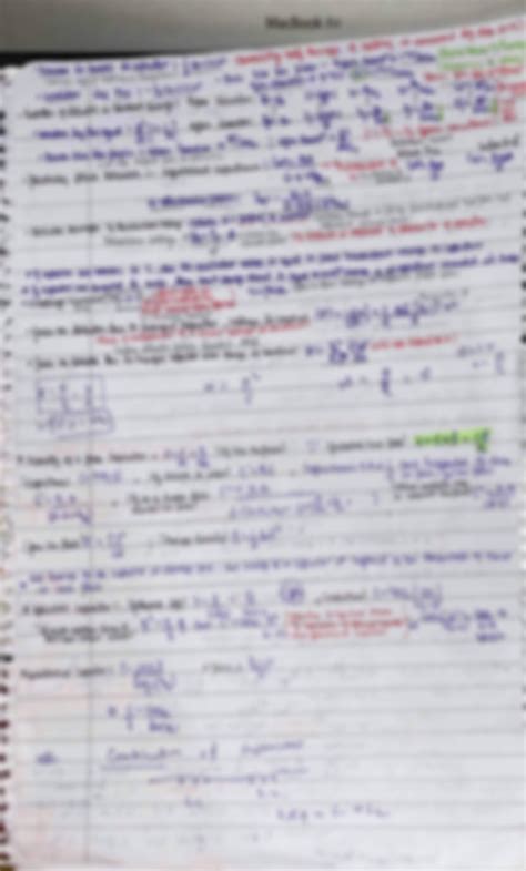 SOLUTION Capacitance Formula Sheet Studypool
