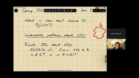 Lecture 24 Undecidable Problems About Cfls Part 1 Youtube