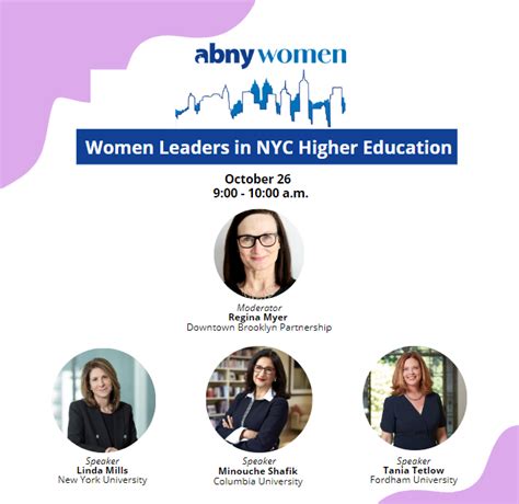 Abny Women Women Leaders In Higher Education Abny