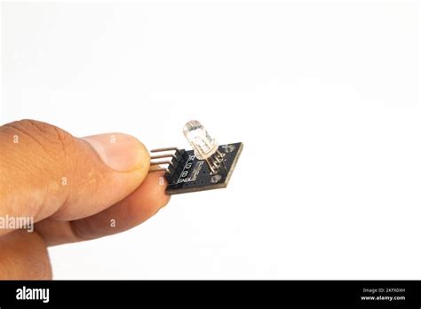 A Closeup Of An RGB LED Module In Hand This Module Is Used For Electronics Hobbyists For DIY