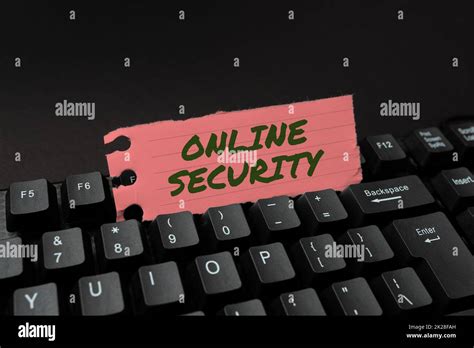 Text Caption Presenting Online Security Business Concept Act Of Ensuring The Security Of