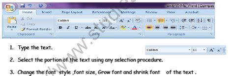 Cbse Class 3 Computer Science More About Ms Word Notes