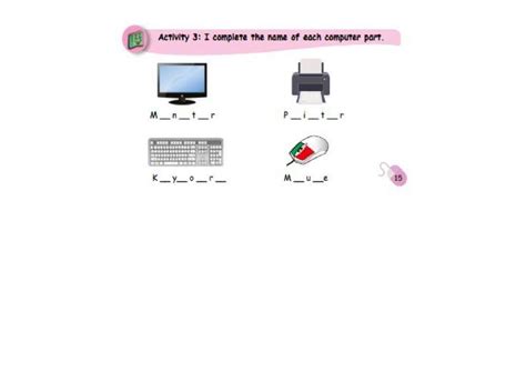 computer parts names and functions