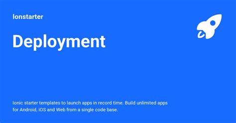 Deployment Ionstarter
