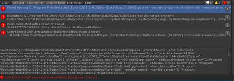 C 201924f1 Android Il2cppexe Did Not Run Properly Stack