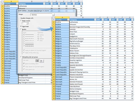 Asap Utilities For Excel Format Detect And Visualize Adjacent Data