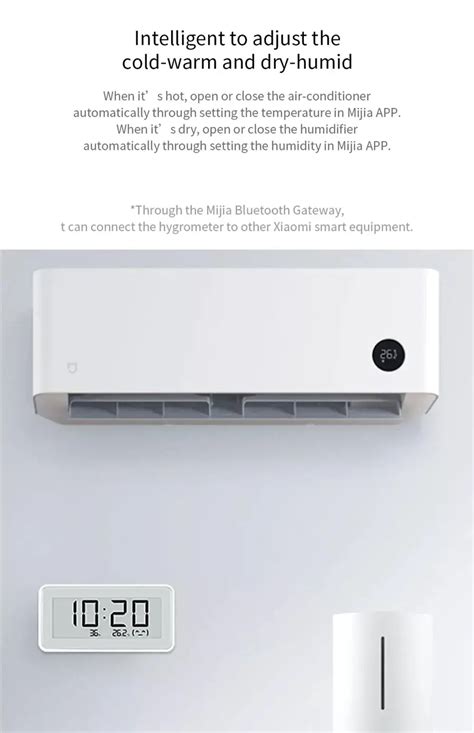 Xiaomi Mi Smart Digital Temperature And Humidity Monitor Clock Adatun