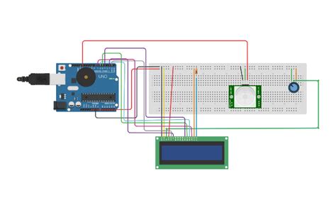 Circuit Design Human Detection Using Sonar Tinkercad