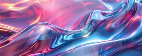 Abstract Iridescent Background Design 3d Render With A Dynamic