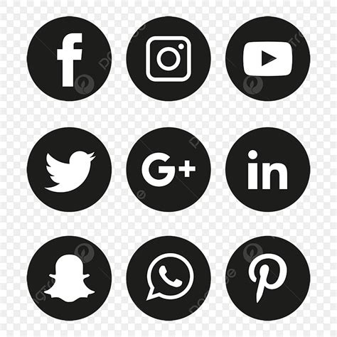 Social Media Logo Vector Art Png Social Media Icons Set Logo Vector