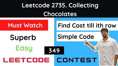 Leetcode 2735 Collecting Chocolates Hindi Gaurav Kungwani