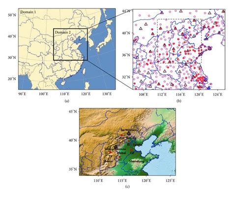Nested Modeling Domains A The Distribution Of Observation Sites