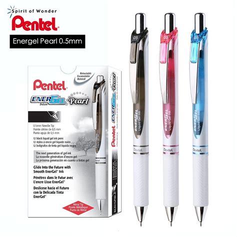 Pentel ปากกาหมึกเจล เพนเทล Energel Pearl ด้ามมุก 0 5mm 12 ด้าม Shopee Thailand