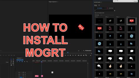 How To Install Mogrts For Premiere Pro Youtube