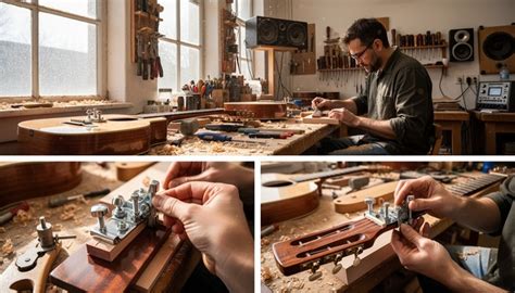 Free Crafting Musical Instruments Image Luthier Guitar Craftsperson