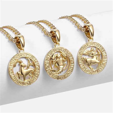 Zodiac Sign Pendant Necklaces Constellation Jewelry Zodiac Necklaces