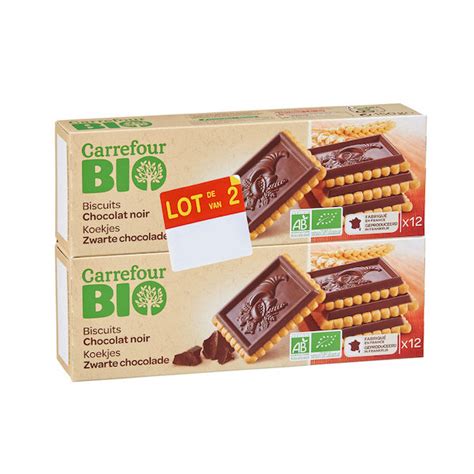 Carrefour Bio Biscuits Chocolat Noir En Promo