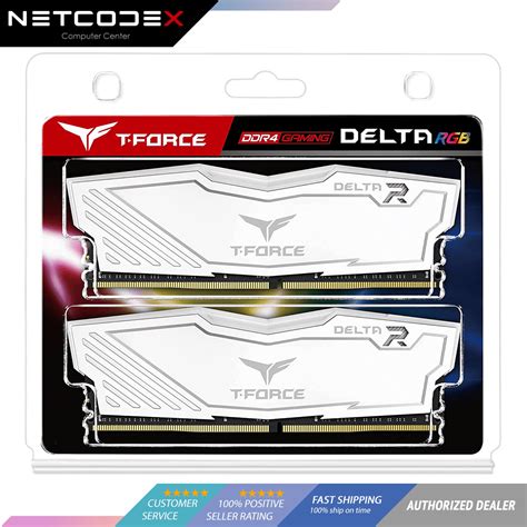 Netcodexph Teamgroup T Force Delta Rgb White 16gb 2 X 8gb Cl16 288 Pin Ddr4 Sdram Ddr4 3200