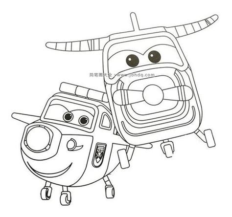 超级飞侠变飞机的简笔画简单（热门16张） 简笔画图片大全