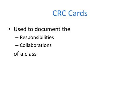 Solution Crc Cards Software Engineering Studypool