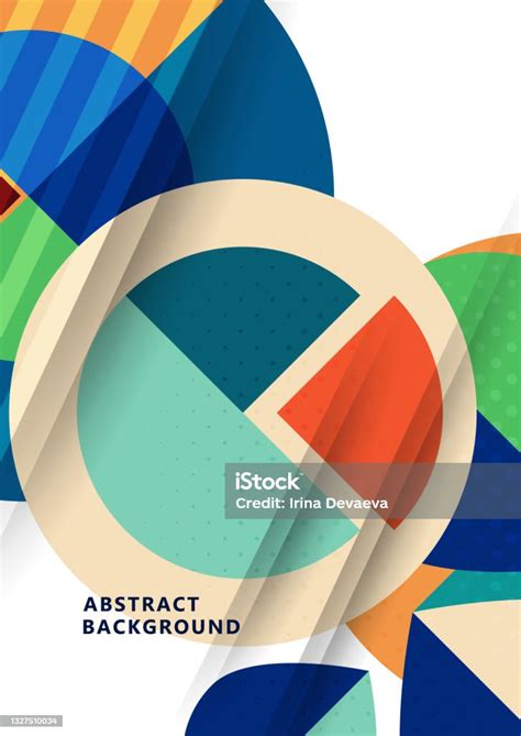 동적 트렌디 한 기하학적 추상적 배경 현대 중복 둥근 모양 기업 디자인 포스터 배너 명함 엽서용 템플릿입니다 벡터 0명에 대한 스톡 벡터 아트 및 기타 이미지 Istock