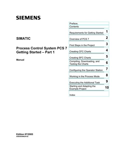 SIMATIC Process Control System PCS Getting Started â Part